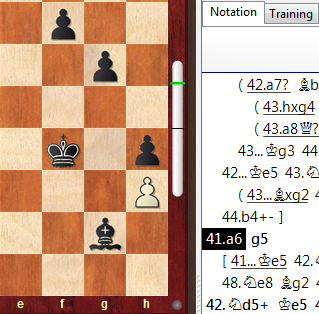 Engine evaluations beside the chess board